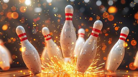 Premium Photo This Is A Photograph Of Bowling Pins Being Hit By A