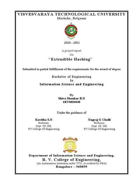 my extendible hashing report1 pdf computer data information technology