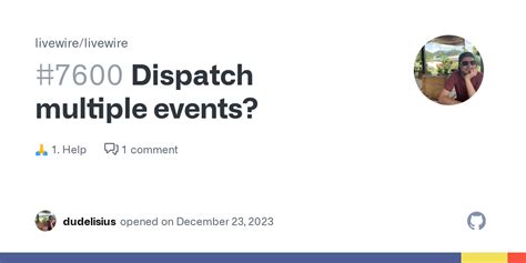 Dispatch Multiple Events · Livewire Livewire · Discussion 7600 · Github