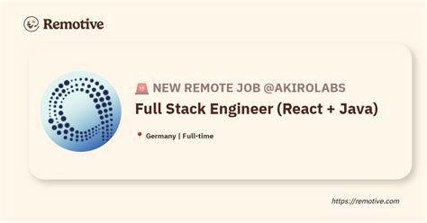 Hiring Full Stack Engineer React Java Akirolabs