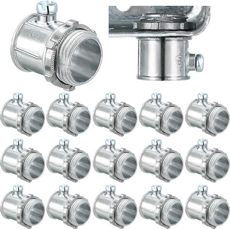 Gisafai 50 Pack Emt Set Screw Connector Uninsulated Metal Conduit Fittings For Electrical