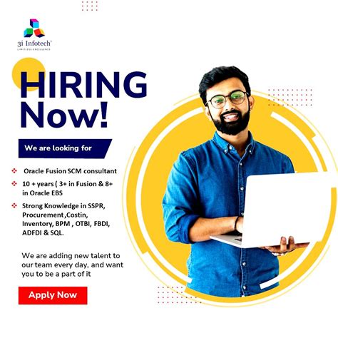Hiring 3iinfotech Oraclefusion Scm Oracleebs Sqm Bpm Otbi Fbdi Adfdi Sql D Aakash
