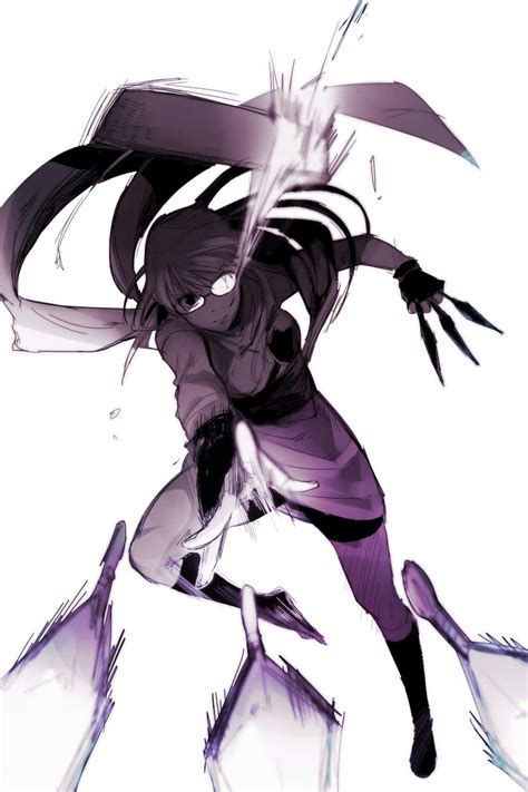 Download Ninja Girl Action Pose Wallpaper