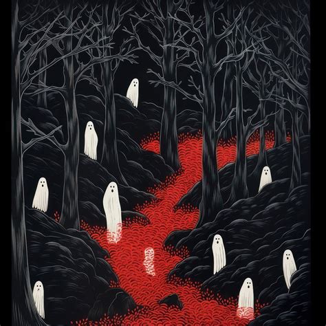 Japanese Ghosts Nature Art Electronics Premium Photo Illustration