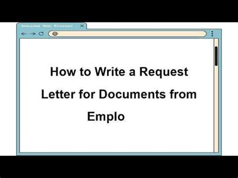 PAANO GUMAWA NG REQUEST LETTER FOR DOCUMENTS FROM EMPLOYER REQUEST