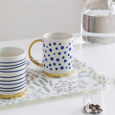 예쁜 머그컵세트 골드머그 2p 세트 신혼부부 선물 온채널