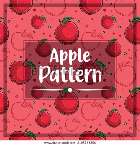 Seamless Red Apple Vector Pattern Stock Vector Royalty Free 2105163356 Shutterstock