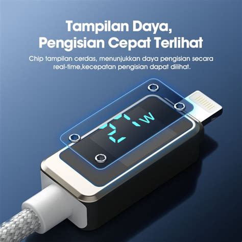 Jual Acome Kabel Data Seri Ai New Lightning Type C Meter Cable Led Usb Lightning Di Seller