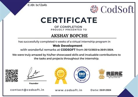 Akshay Bopche On Linkedin Internshipcomplete Webdevelopment Codsoft Codsoftinternship