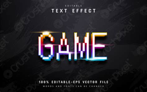 Game Pixel Text Effect Stock Vector 5391617 Crushpixel