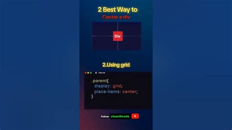 Cleanncode For Center Div🎉html Css Javascript Frontend Coding Shortsfeed Education