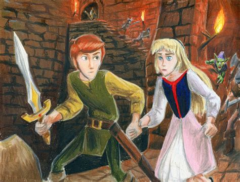 Taran And Eilonwy On The Run Disney Art Disney Pictures The Black