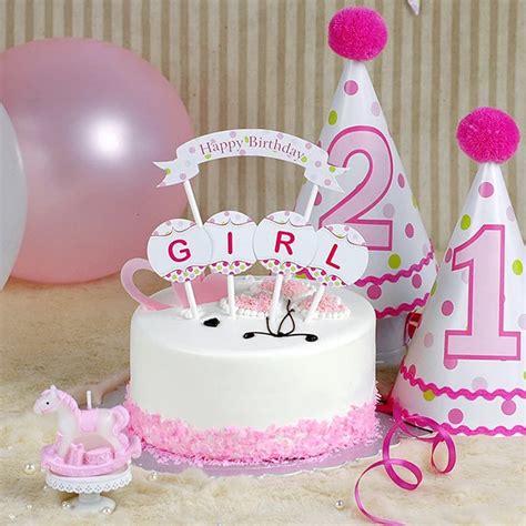 핑크 글자 컵케익 토퍼 생일 케이크 토퍼 생일 파티 장식 어린이 베이비 샤워 용품 소녀 무료 배송decorative