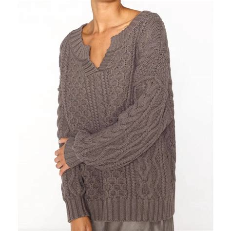 Brochu Walker Talia Hand Knit Cable Sweater In Falcon Grailed