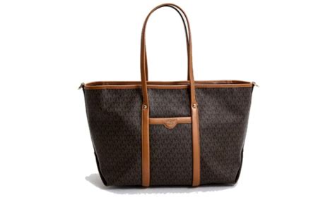 Сумка Шоппер Michael Kors BECK коричневая с надписями купить в интернет ...