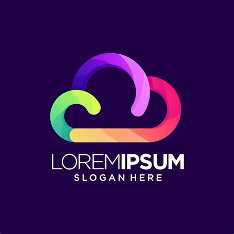 Premium Vector Colorful Cloud Logo