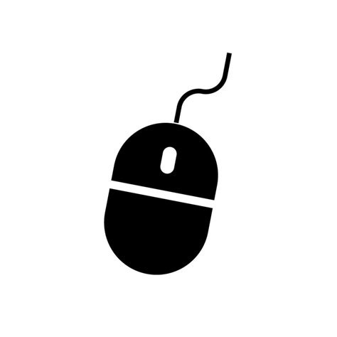 Wired Computer Mouse Icon Input Device Vector 26729549 Vector Art At