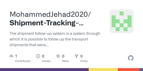 Github Mohammedjehad Shipment Tracking System The Shipment