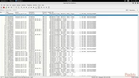 Kali Linux Advanced Wireless Penetration Testing Wireshark Capturing Traffic