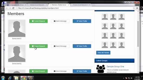 Build A Multi Page Social Network Template Using Bootstrap Part 6