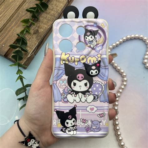 قاب گوشی Redmi Note 13 4g شیائومی عروسکی برجسته گوش دار طرح خرگوش کرومی