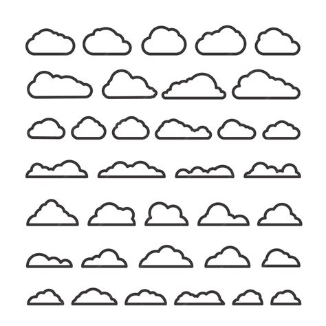 Premium Vector Different Silhouette Abstract Clous Vector Collection Cloud Technology Symbols Premium Vector Different Silhouette Abstract Clous Vector Collection Cloud Technology Symbols
