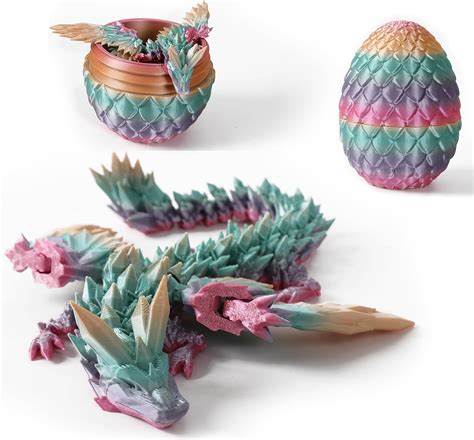 Easter Dragons 3d Printed Dragon Egg With Dragon Inside Crystal Dragon