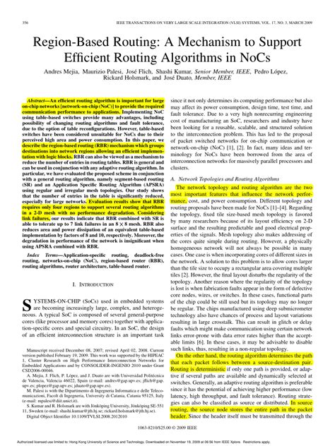 PDF Region Based Routing A Mechanism To Support Efficient Routing
