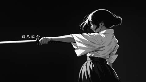 Monochrome Samurai Elegance In Black And White Backiee