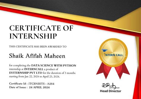Datascience Python Internship Professionaldevelopment Achievementsunlocked Gratitude