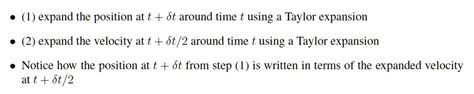 Solved Leap Frog Algorithm Derivation From Taylor Series 1 Expand