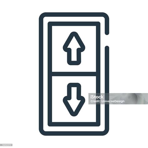 리프트 기호 얇은 선 아이콘 사용자 인터페이스 개념 격리 된 윤곽선 기호에서 선형 아이콘을 해제 종료합니다 웹 디자인 및 앱에 대한 벡터 그림 기호 요소입니다 0명에 대한