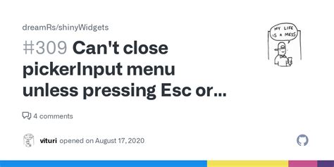 Can T Close PickerInput Menu Unless Pressing Esc Or Double Clicking