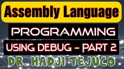 assembly language tutorial part 2 youtube