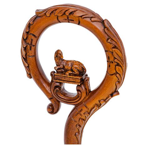 Báculo Cordeiro Pascal Em Madeira Entalhada Venda Online Na Holyart