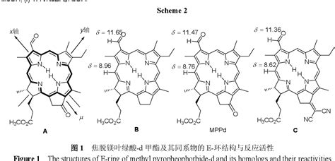 Figure 1 From Chemical Modification Of Methyl Pyropheophorbide D And Synthesis Of Chlorophyllous