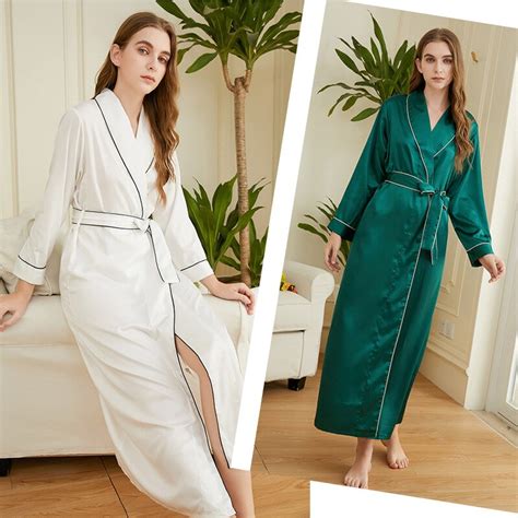 Satin Robes Bridesmaid Bride Robe Wedding Long Wom Vicedeal
