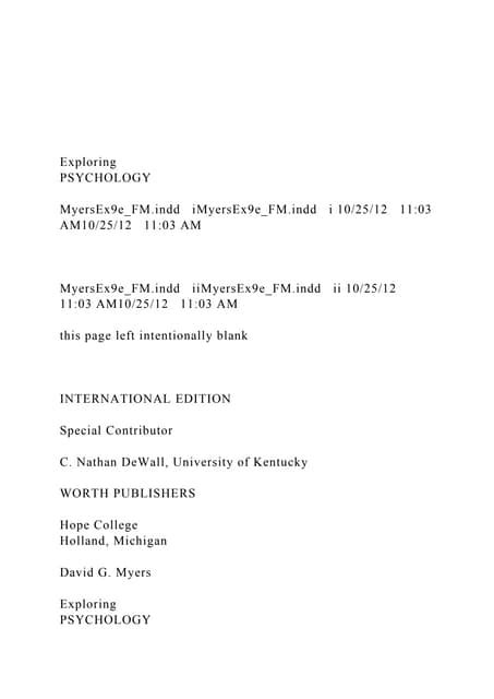 Exploringpsychologymyersex9e Dd Imyersex9e Fm Docx