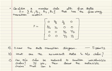 Solved Consider A Markov Chain With Four States