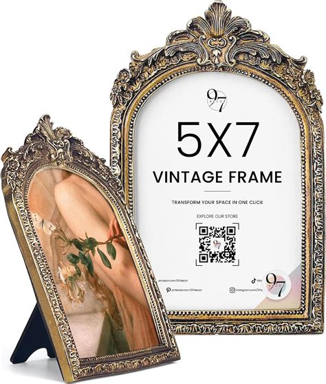 97 Decor Vintage Picture Frame 5x7 Victorian Ornate Gold