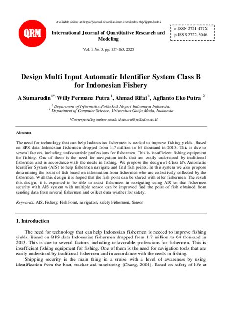 Pdf Design Multi Input Automatic Identifier System Class B For