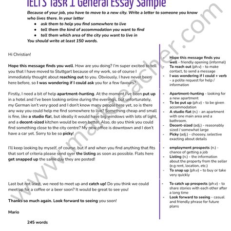 Ielts Writing Task 1 General High Band Sample Essays Ielts With Mark Teacher