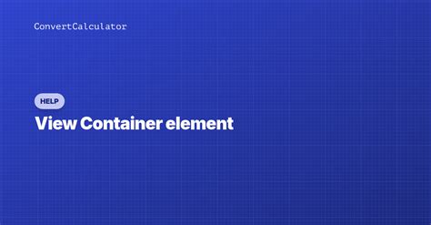 View Container Element