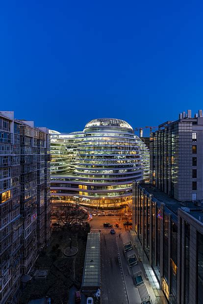 夜景北京银河SOHO高清图片下载 正版图片501155166 摄图网