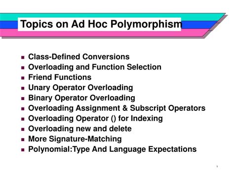 Ppt Topics On Ad Hoc Polymorphism Powerpoint Presentation Free Download Id5363229