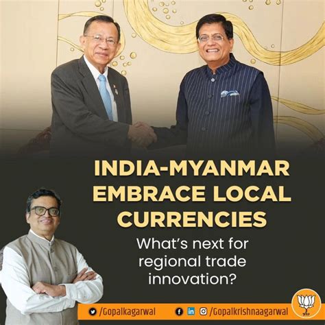 India And Myanmar Use Local Currencies For Trade Gopal Krishna Agarwal Posted On The Topic