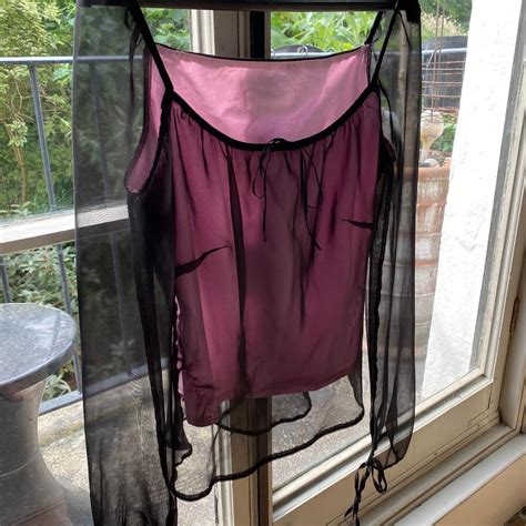 Cool Vintage Sheer Top Very Pretty And Stretchy In Depop