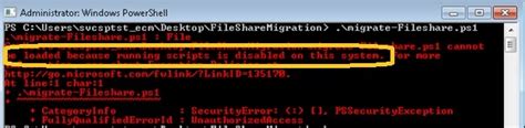 Knowledge Area Powershell Running Script Is Disabled On This System