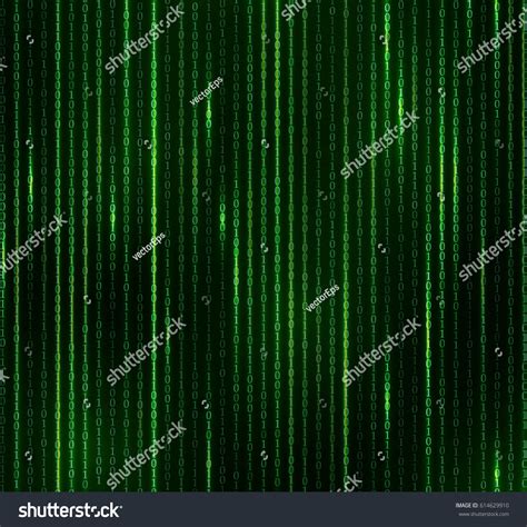 Green Matrix Background 1 0 Data Stock Vector Royalty Free 614629910