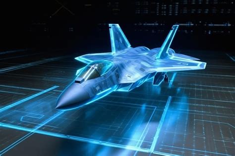Premium Ai Image Virtual Fighter Jet Soaring With Blazing Speed